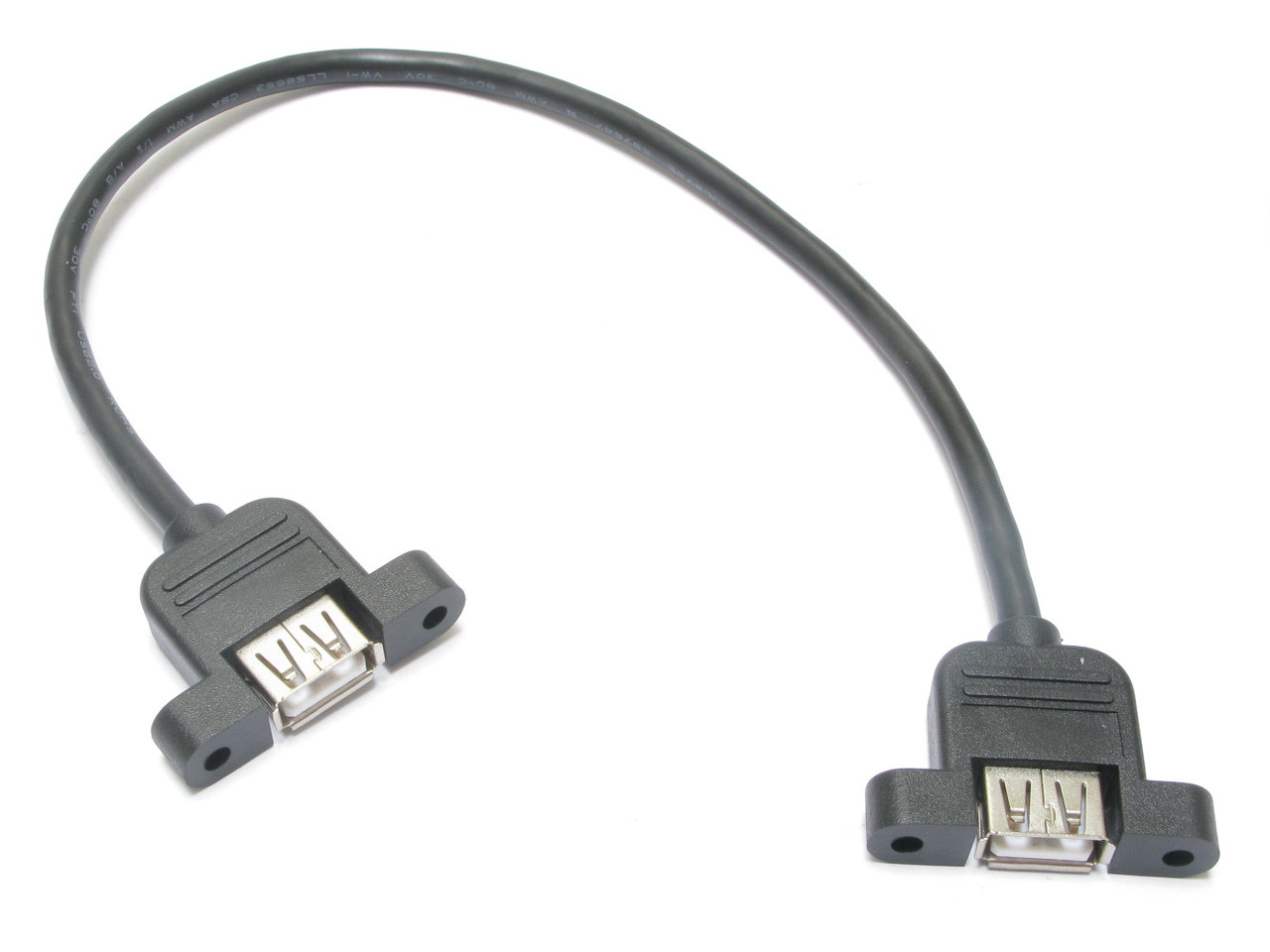 USB A Female to USB A Female Panel Mount