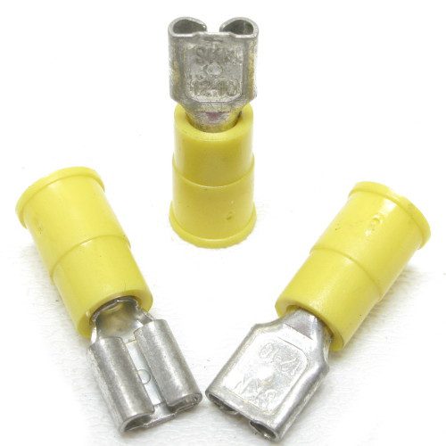 12 - 10 AWG Insulated Female Disconnects, .250 Tab - 100 Pc