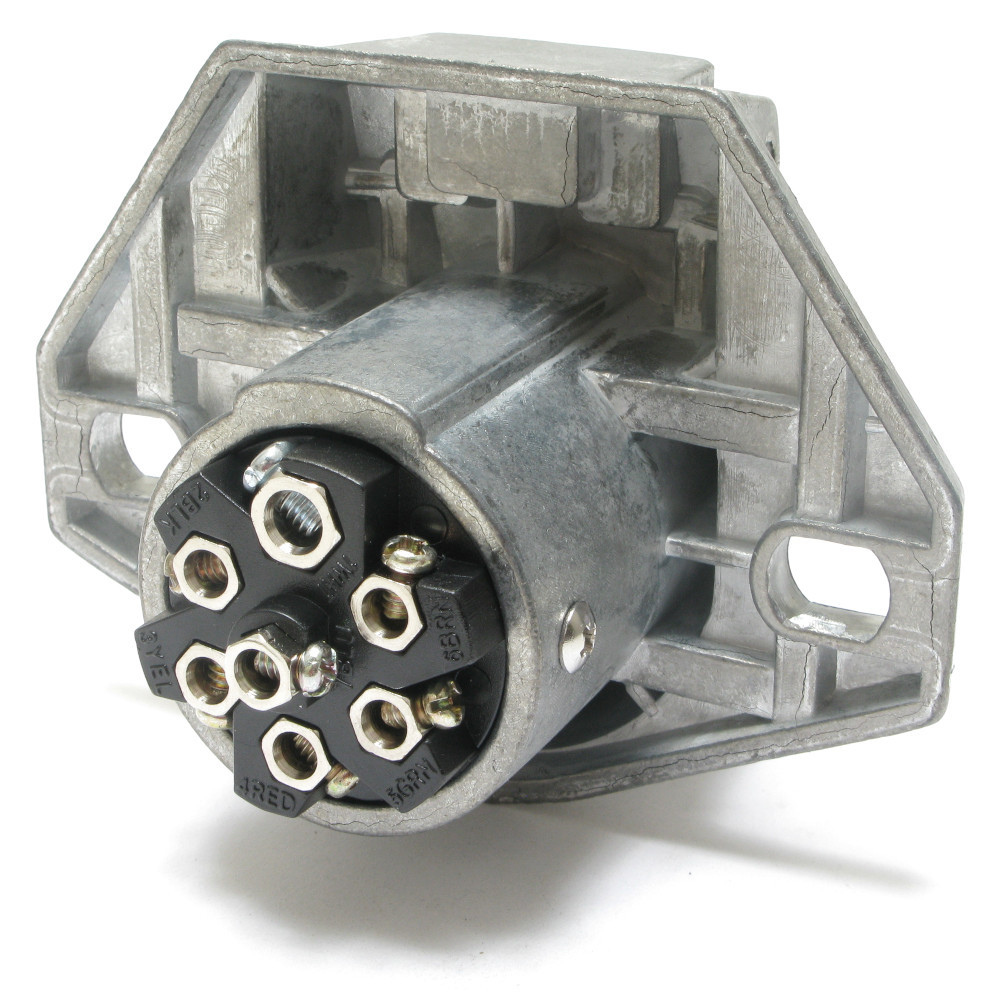 7-Way Round Split Pin Trailer Connector