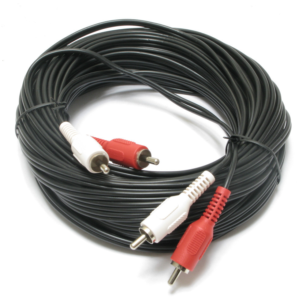 Dual RCA Stereo Audio Cable, 50 Foot