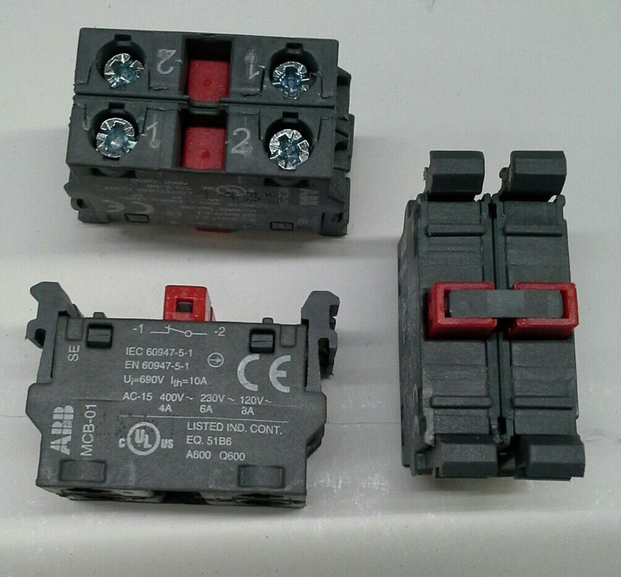 ABB MCB-02 Double Contact Block, 2NC 1SFA611610R1020, 10pcs