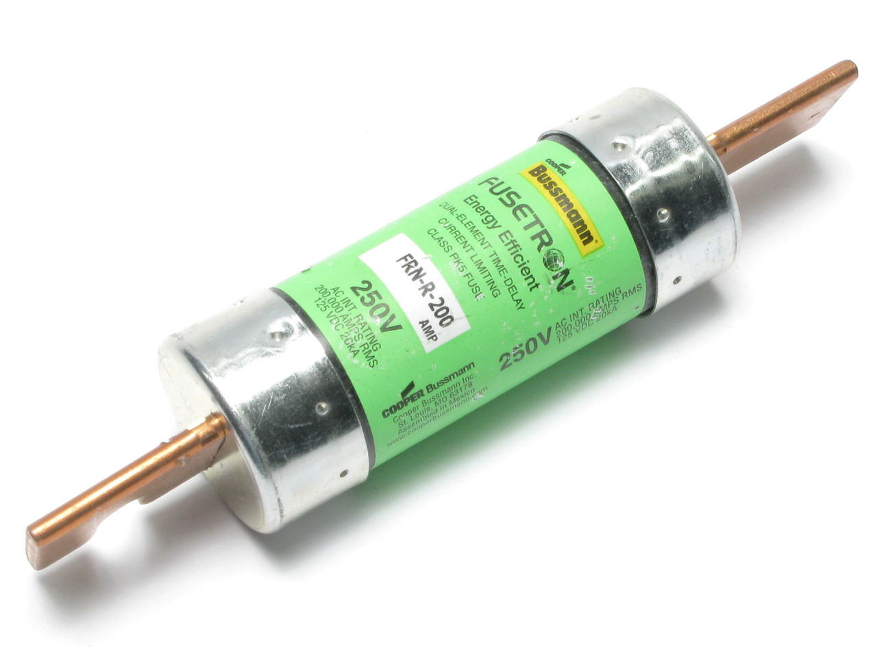 Cooper Bussmann FRN-R-200 Time Delay Fuse, 250V, 200 Amp