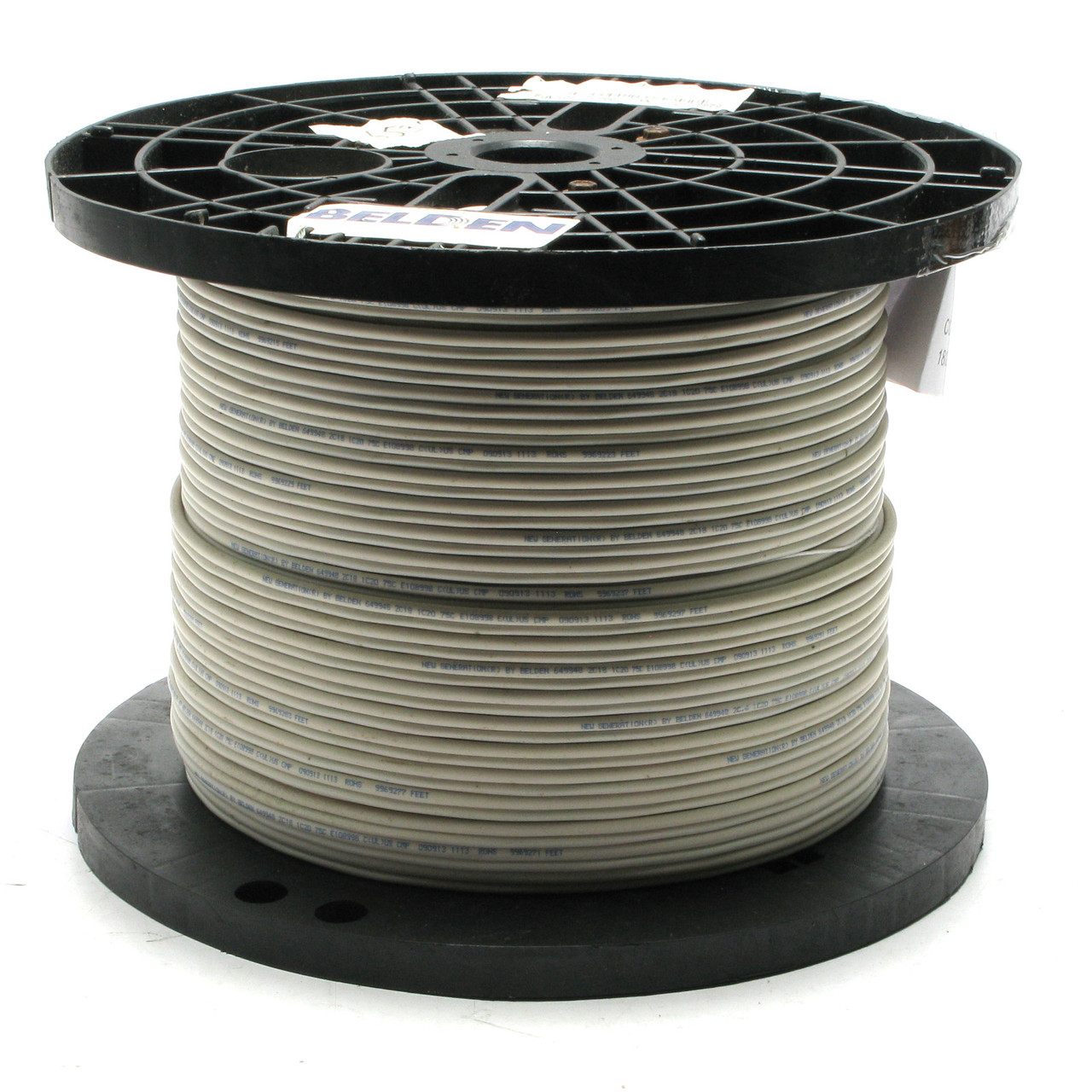 Belden 649948 RG-59 20 AWG, 18/2 Siamese PTZ CCTV Cable, White, 635ft