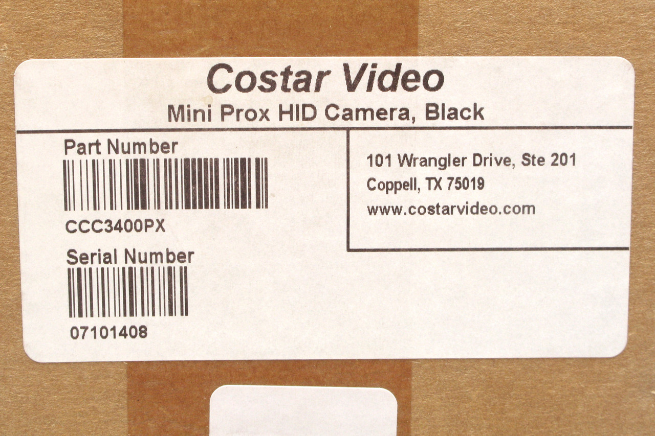 Costar Videos CCC3400PX High Definition Height Strip Camera