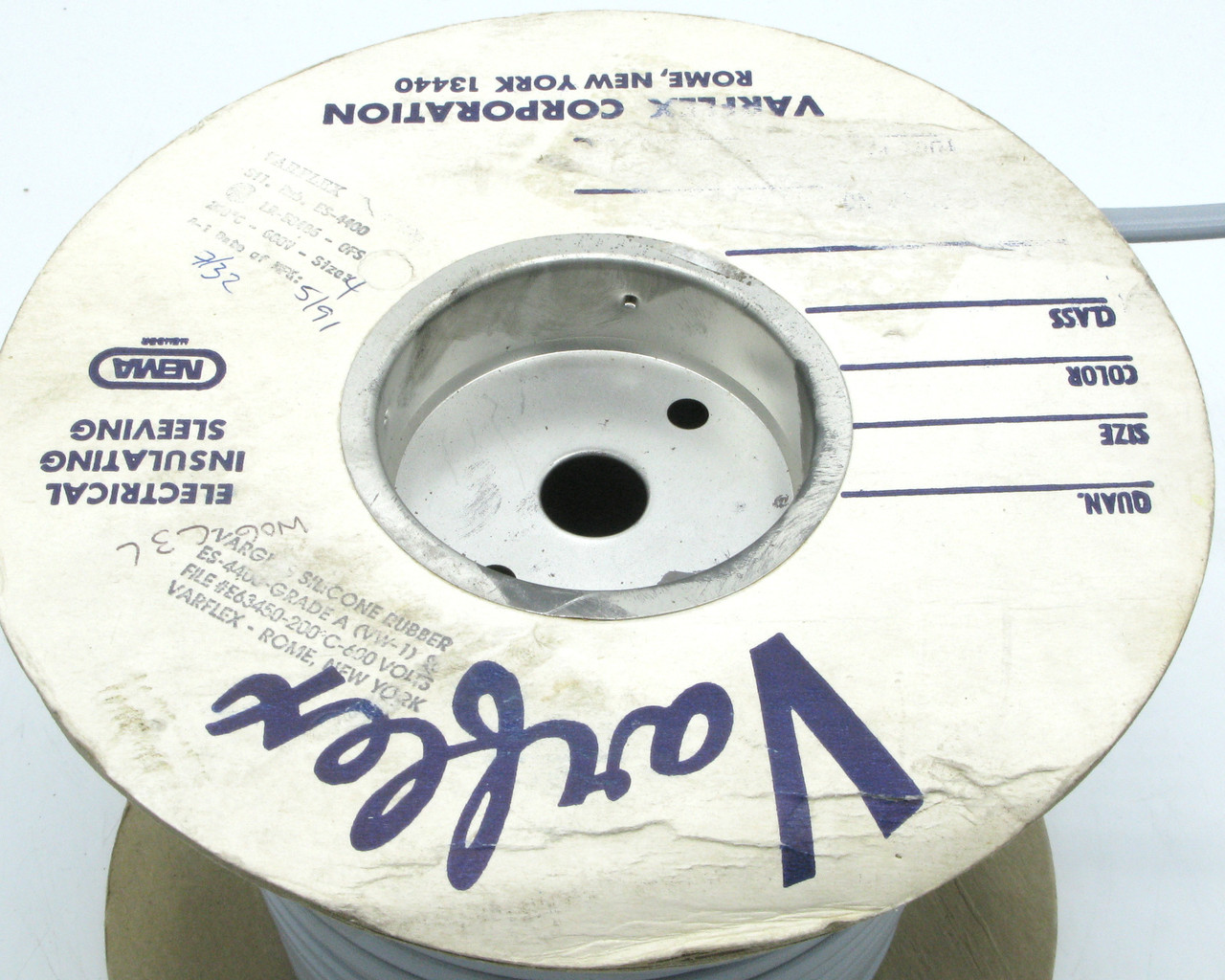 7/32" Varglas Silicone-Fiberglass High Temperature Sleeving, 25 Foot