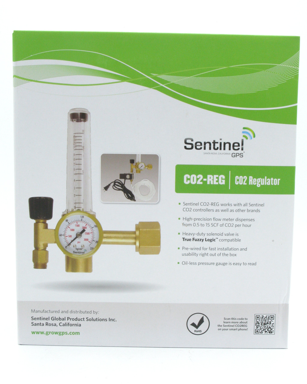 Sentinel GPS CO2 Regulator System, High Precision Flow Meter, Solenoid ...