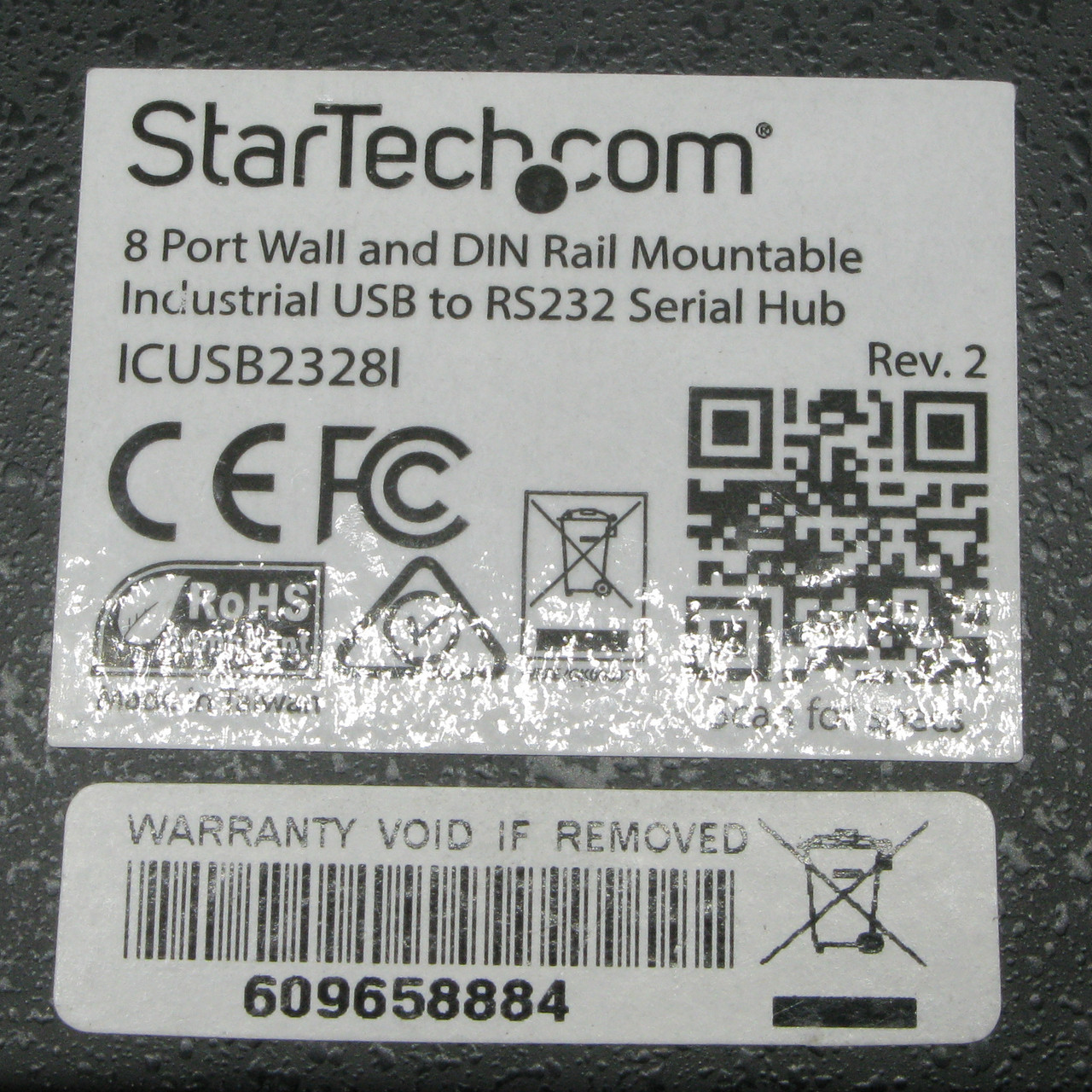 StarTech 8 Port USB to DB9 RS232 Serial Adapter Hub