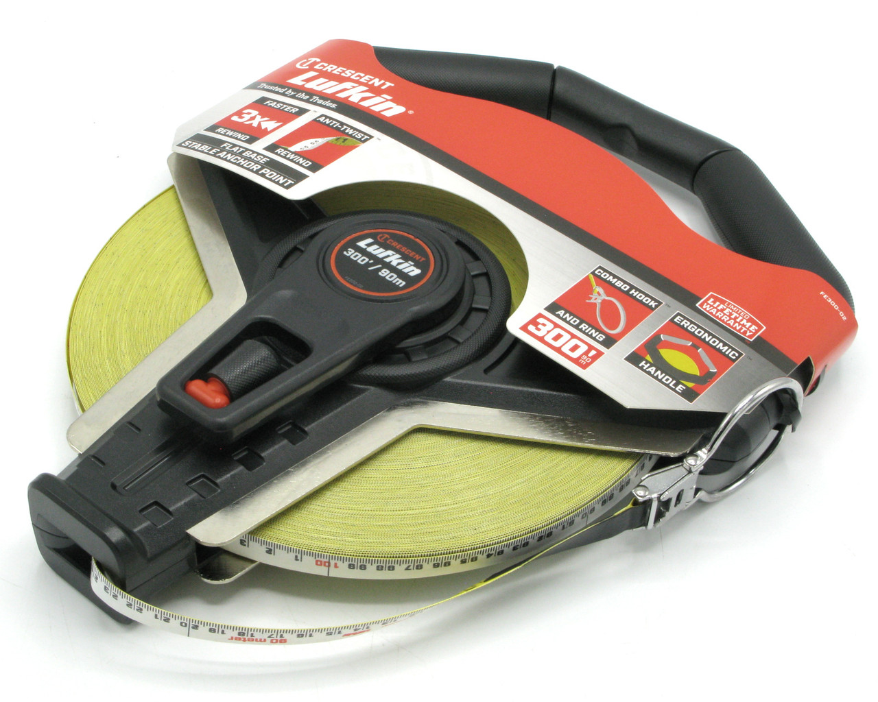 Crescent FE300-02 Fiberglass Construction Long Tape, 1/2" x 300'