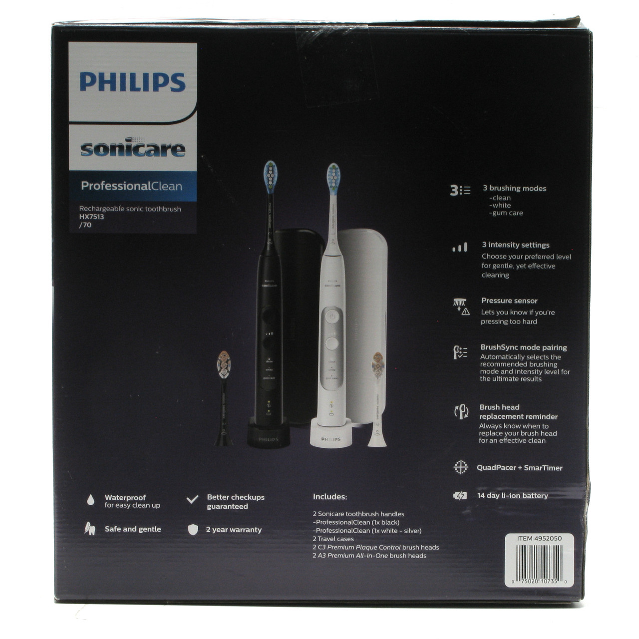 Philips Sonicare Professional Clean Rechargeable Electric Toothbrush, 2 ...