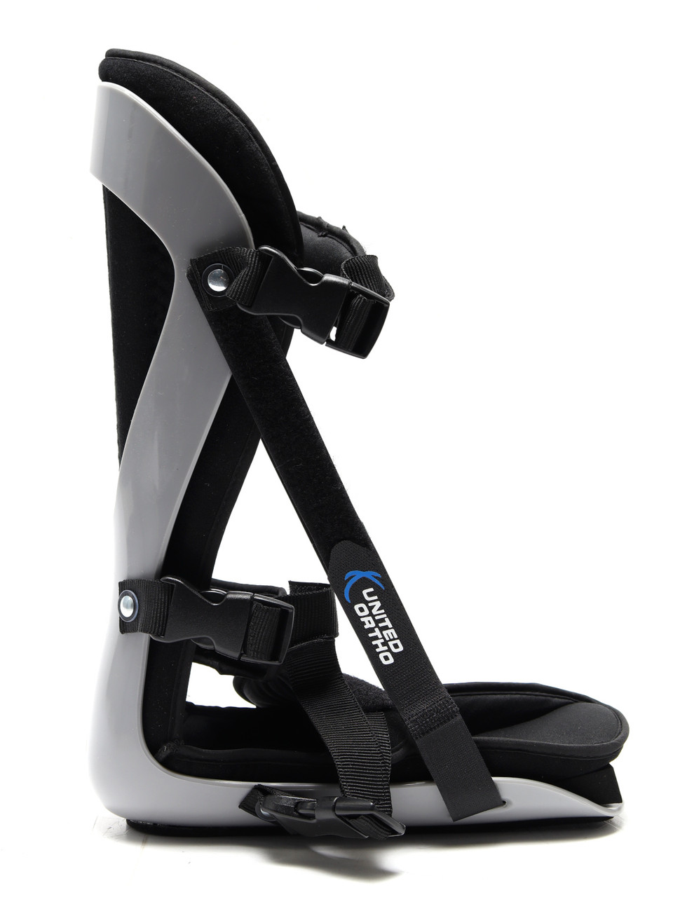 United Ortho Plantar Fasciitis Adjustable Leg Support Brace, Medium, Black