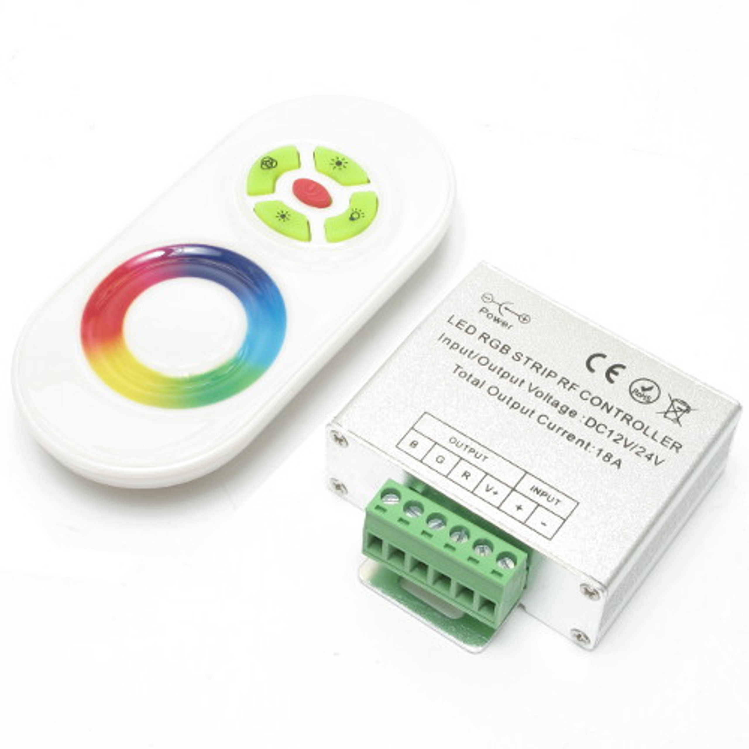 RF Wireless RGB LED Remote Control White