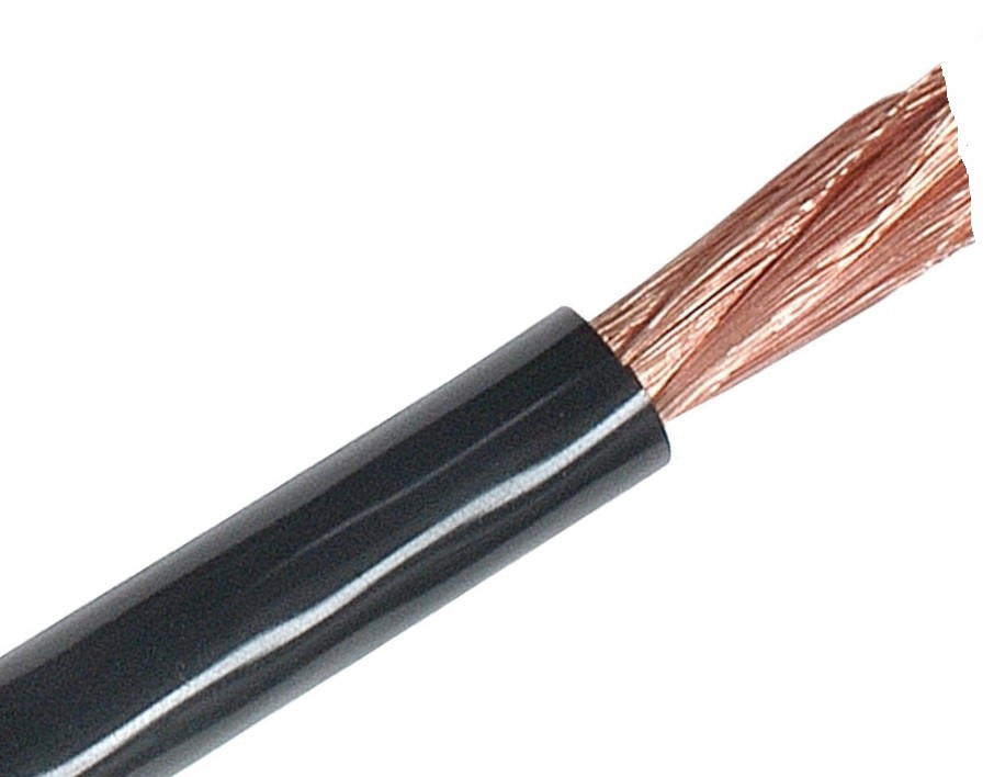 4 AWG Black High Current Power Cable, Extra Flexible