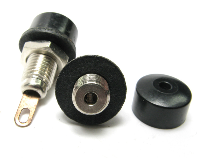 2mm Pin Banana Socket, Test Connector, Black, 20pcs