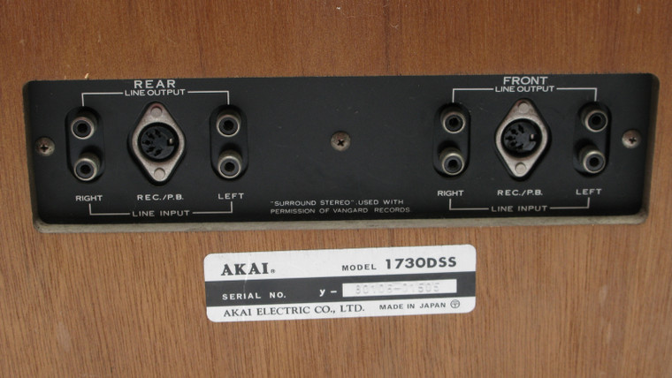 Akai 1730D-SS 4ch Surround Sound Stereo Reel-to-Reel Tape Deck