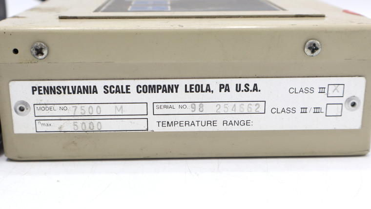 Pennsylvania Scale 7500M Scale Controller