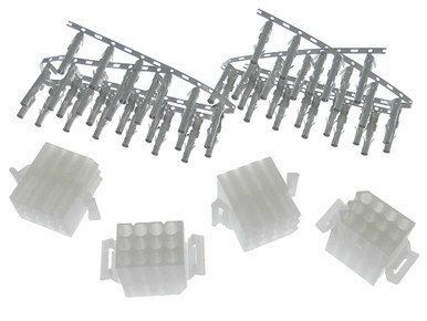 Pack of 4- Connector, 12 Pin Male, Keyed, 5.03mm Pitch