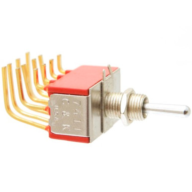 PC Mount Toggle Switch 4PDT On-On-On