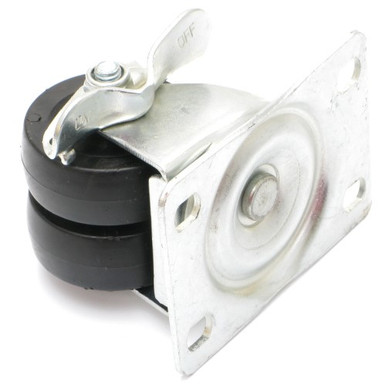 2 Inch Dual Wheel Swivel Caster with Brake