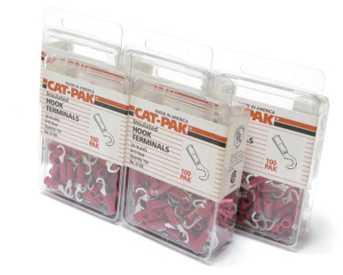 Cat-Pak Cat-51186 22-18AWG #8-10 Stud Insulated Hook Terminals, 500pcs ...