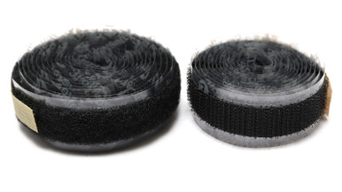 1/2" wide x 5ft long Velcro® Tape, Black, Hook and Loop side set