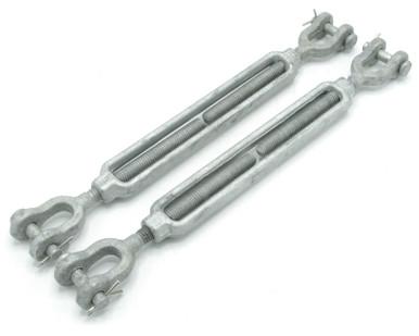 Galvanized Jaw & Jaw Turnbuckle, 3/8" X 6", 2pc