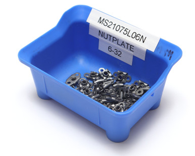 MS21075-L06N #6-32 Double Lug Self-Locking Nut Plate, 50pcs