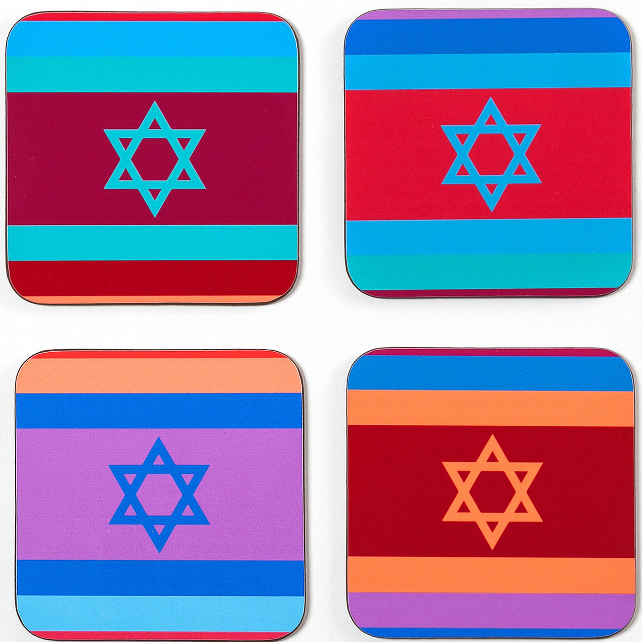 Coaster Set of 4 - Retro Map of Israel