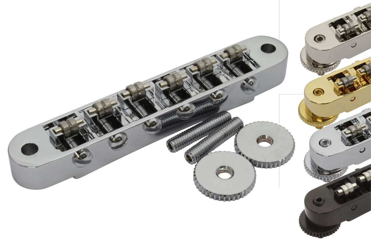 Roller Bridge Tune-o-Matic with m4 threaded posts Gibson Les Paul ...