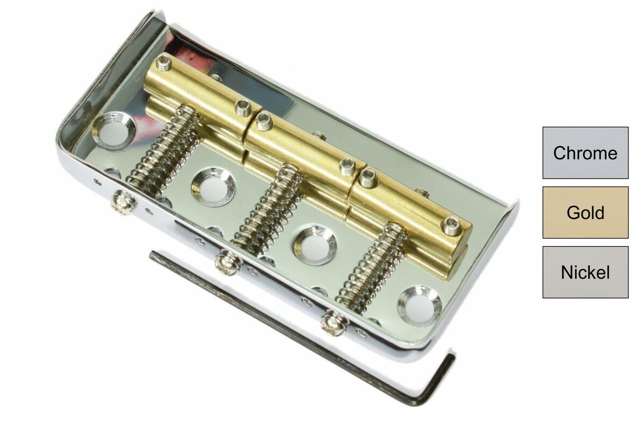 Half (ie. 1/2, "Cut-Off') Telecaster bridge with 3 brass saddles ...