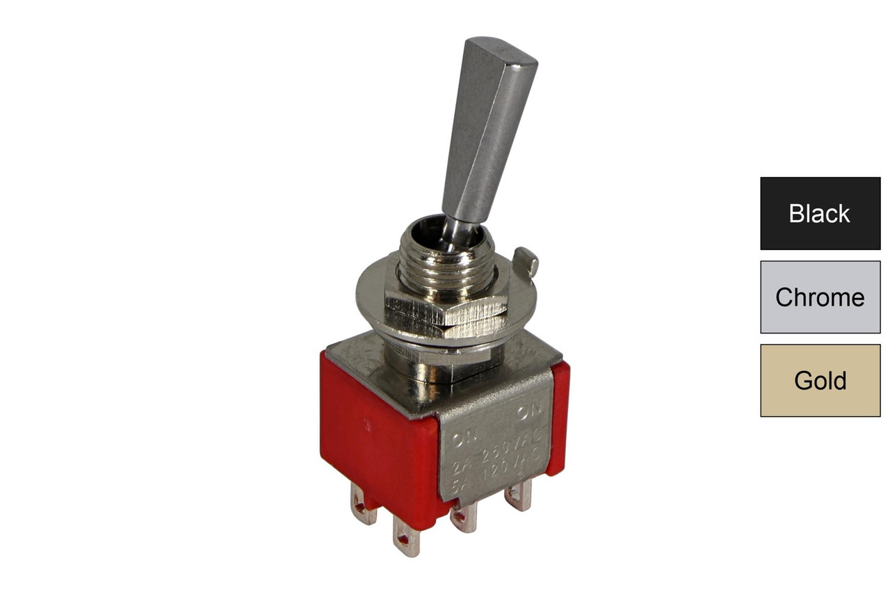 Mini Flat Paddle Toggle Switch 2-way On-On - Philadelphia Luthier Tools ...