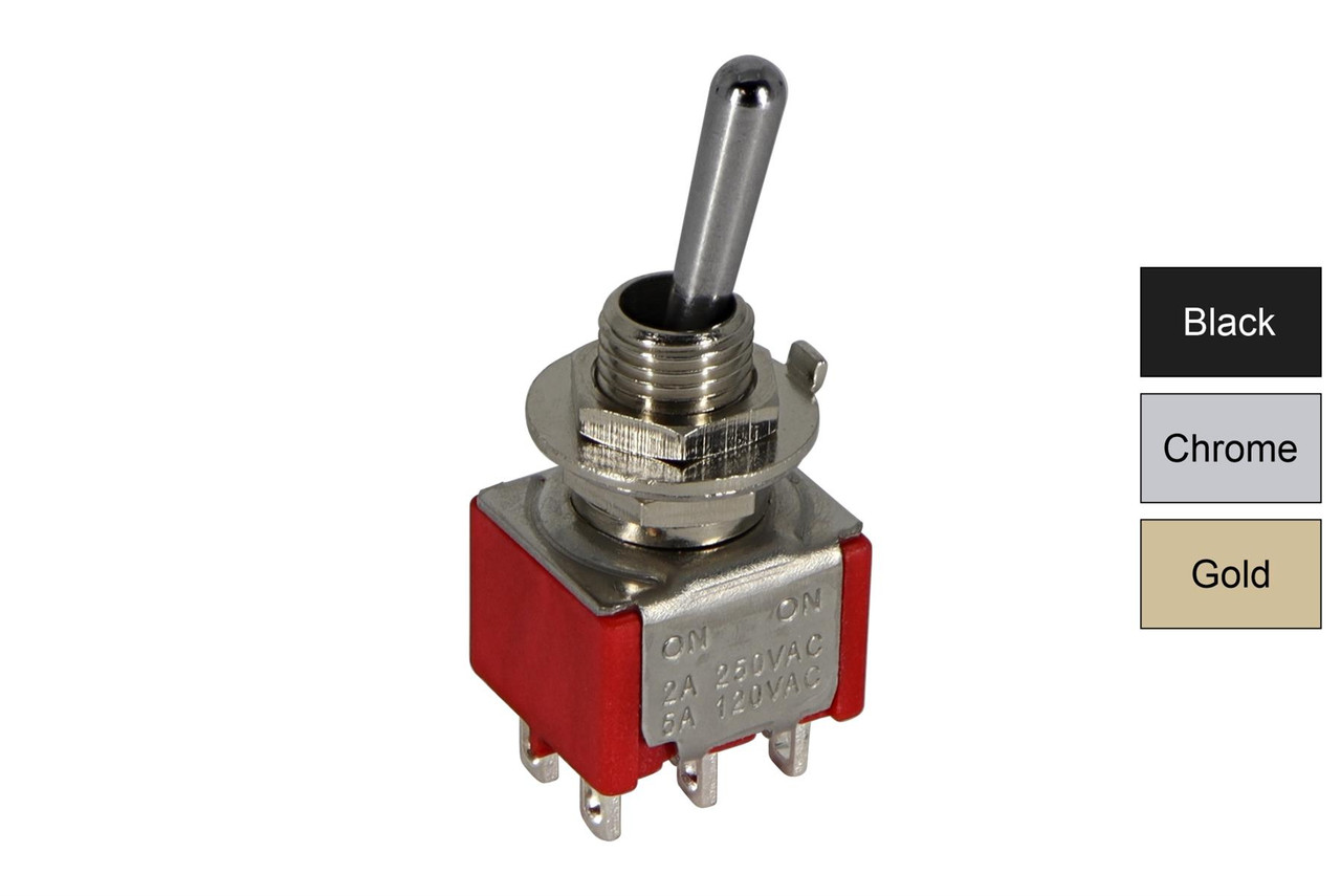 Mini Toggle Switch 2-way On-On Round Lever - Philadelphia Luthier Tools ...