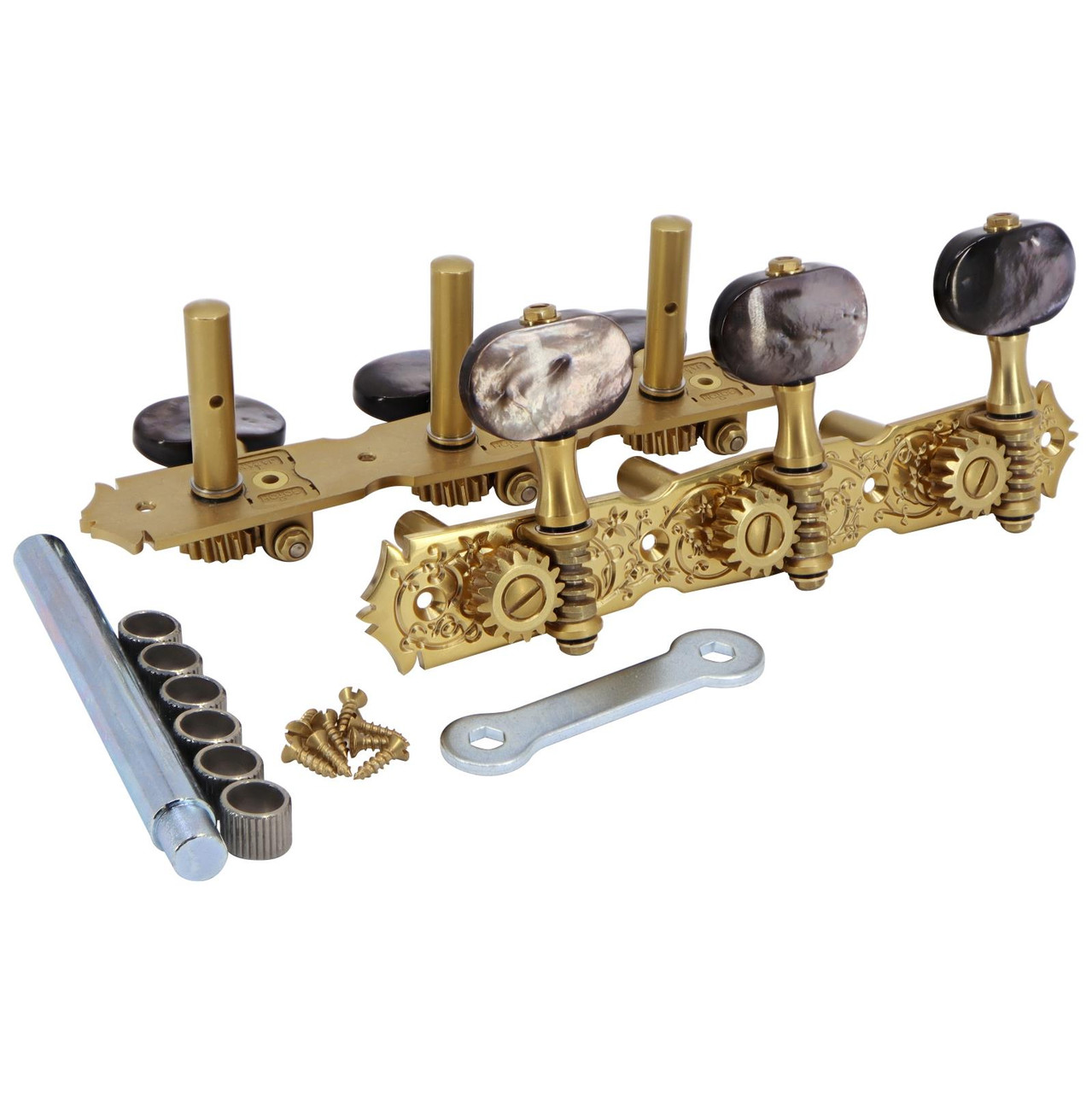 GOTOH 35P510MF Classical Guitar Tuning Machine, Steel Posts, White MOP ...