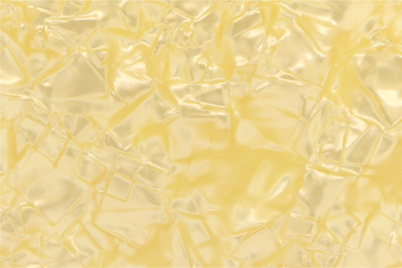 Yellow Pearloid Celluloid Sheet 6" x 13.75" with white backing for ...