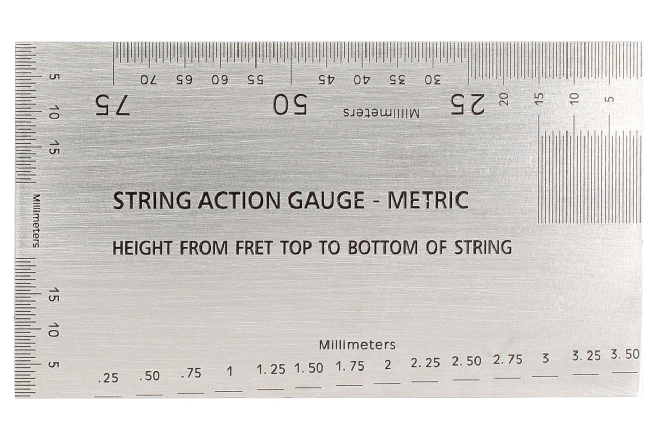 String Action Gauge METRIC Ruler - Guitar setup tool - Philadelphia ...