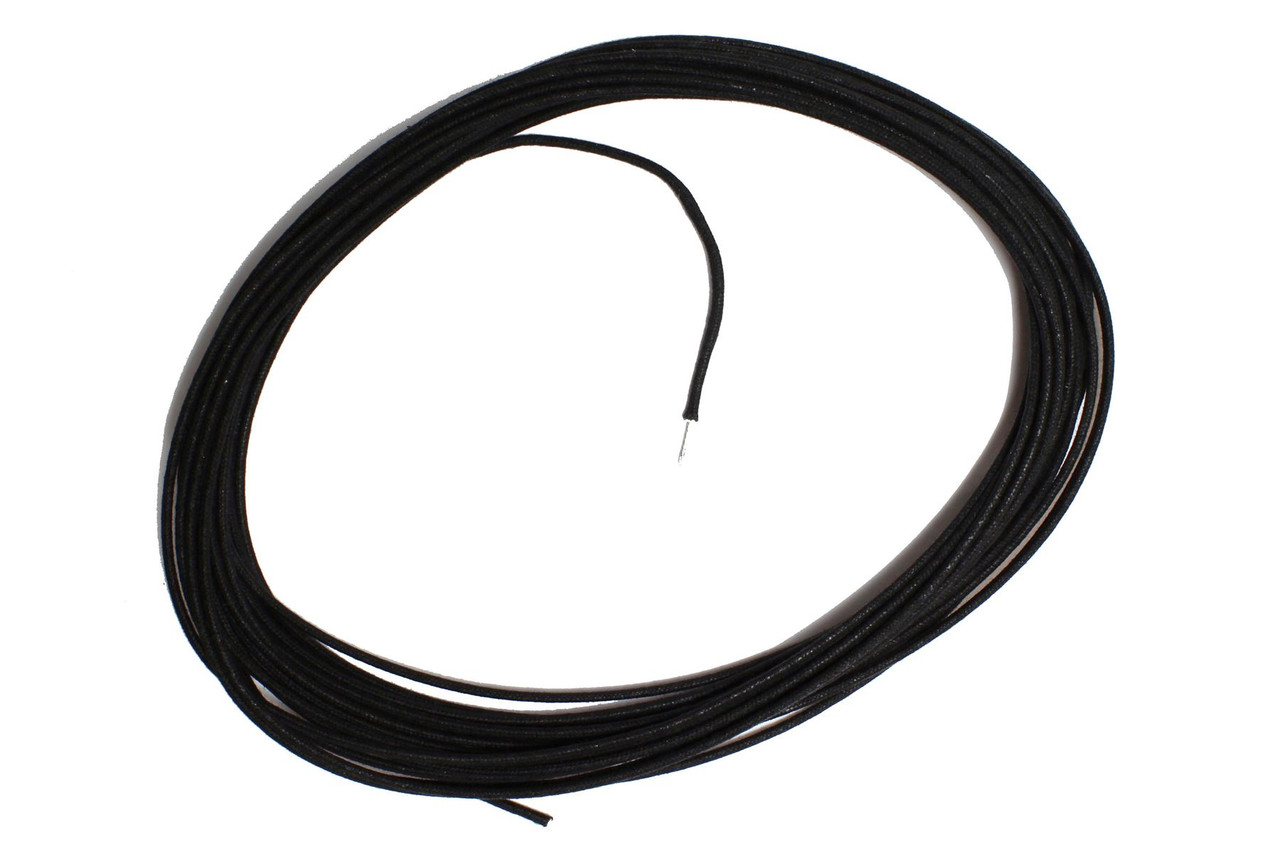 Vintage Cloth Push-Back Wire 25 feet - BLACK - Philadelphia Luthier ...