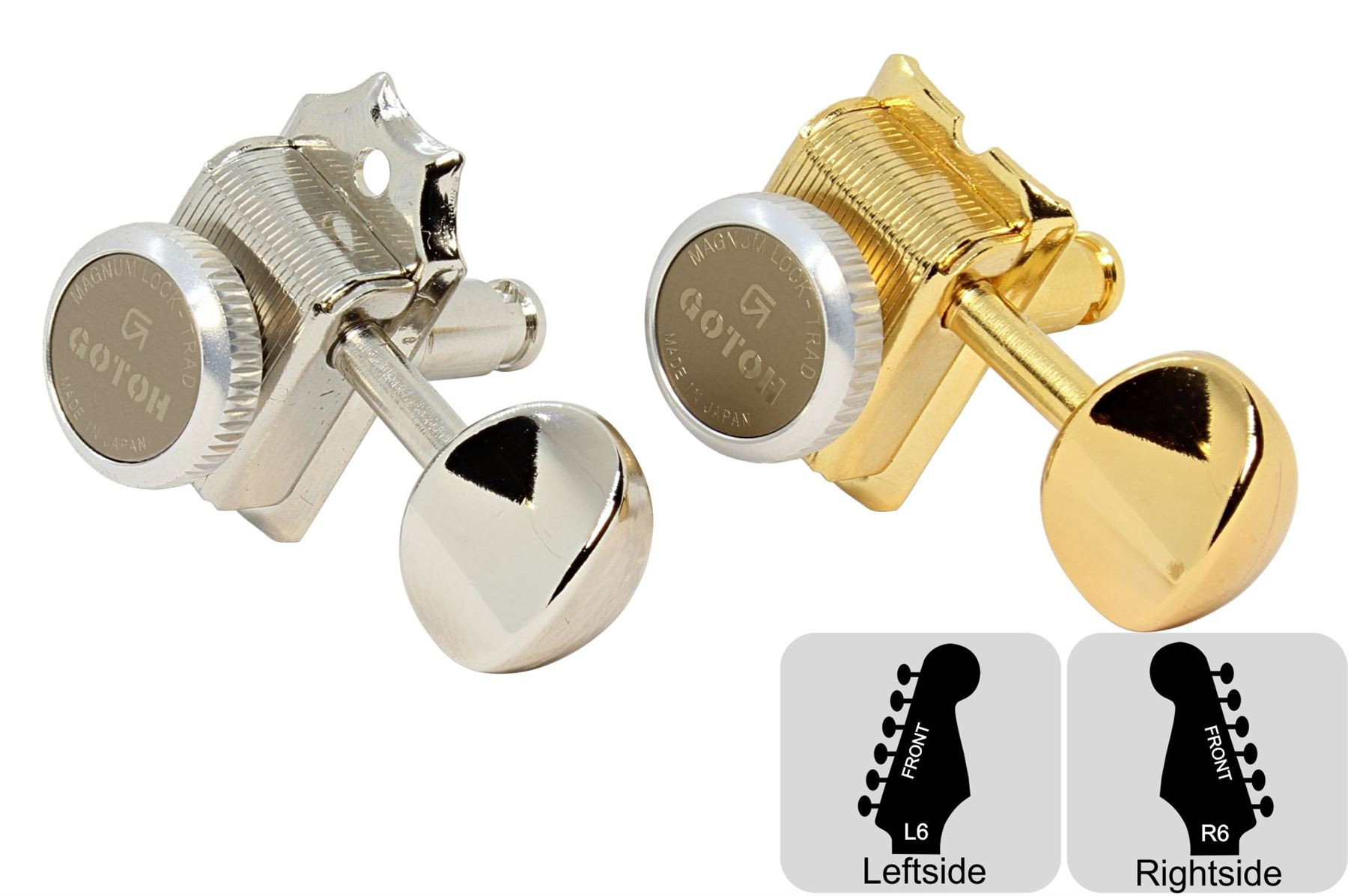 GOTOH SD90 Magnum Lock Traditional 3 x 3 guitar tuners Black ...