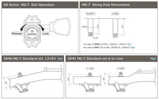 GOTOH SD90 Magnum Lock Traditional 3 x 3 guitar tuners Nickel ...