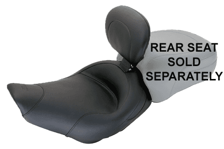 Mustang Seats Solo Seat with Driver Backrest for Harley Davidson ...