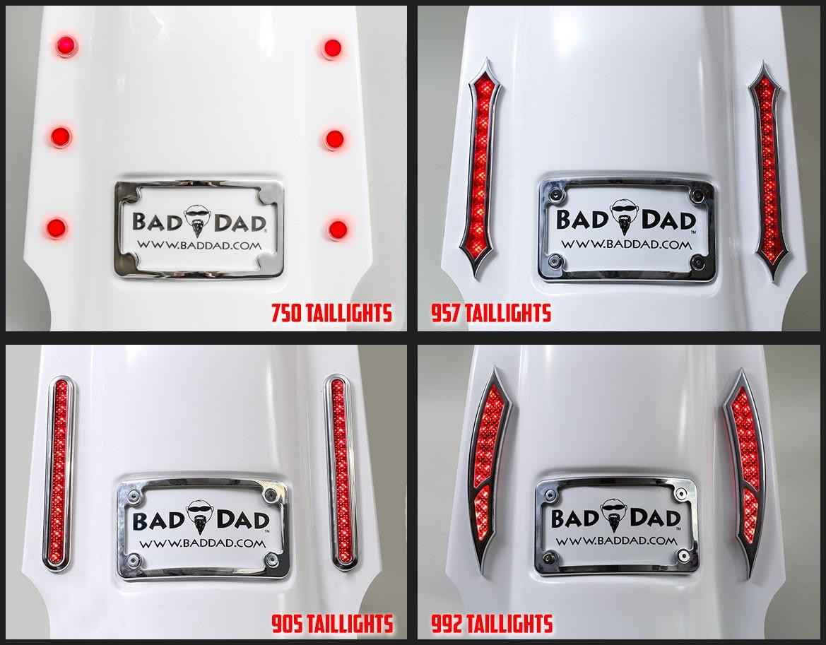 Bad Dad Competition Color Matched 4.5" Stretched Saddlebags and Rear ...