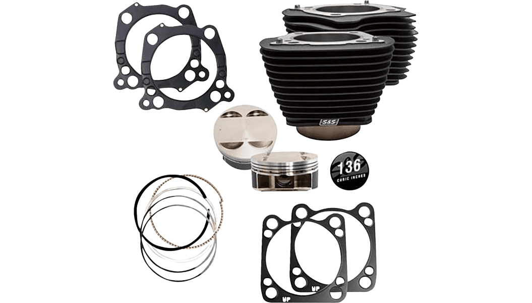 S&S Cycle 136" Big Bore Cylinder Kit for '17-Up Harley Davidson M8 ...