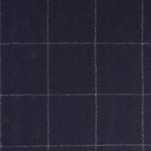 Navy Windowpane Flannel Suiting - Bookster Tailoring