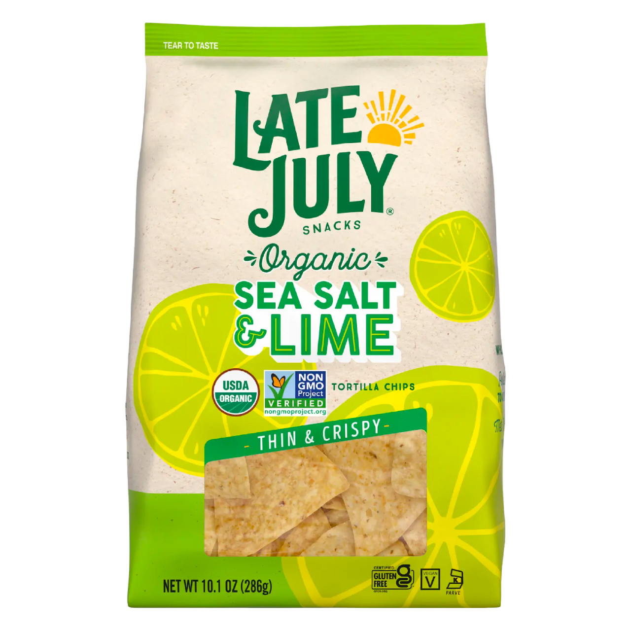 LATE JULY Tortilla Chips - Thin and Crispy with Lime