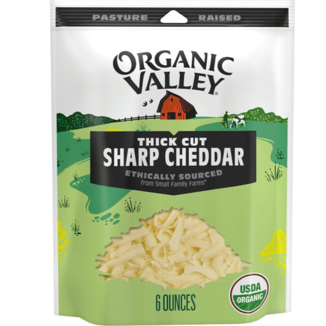 ORGANIC VALLEY Shredded Cheese - Sharp Cheddar
