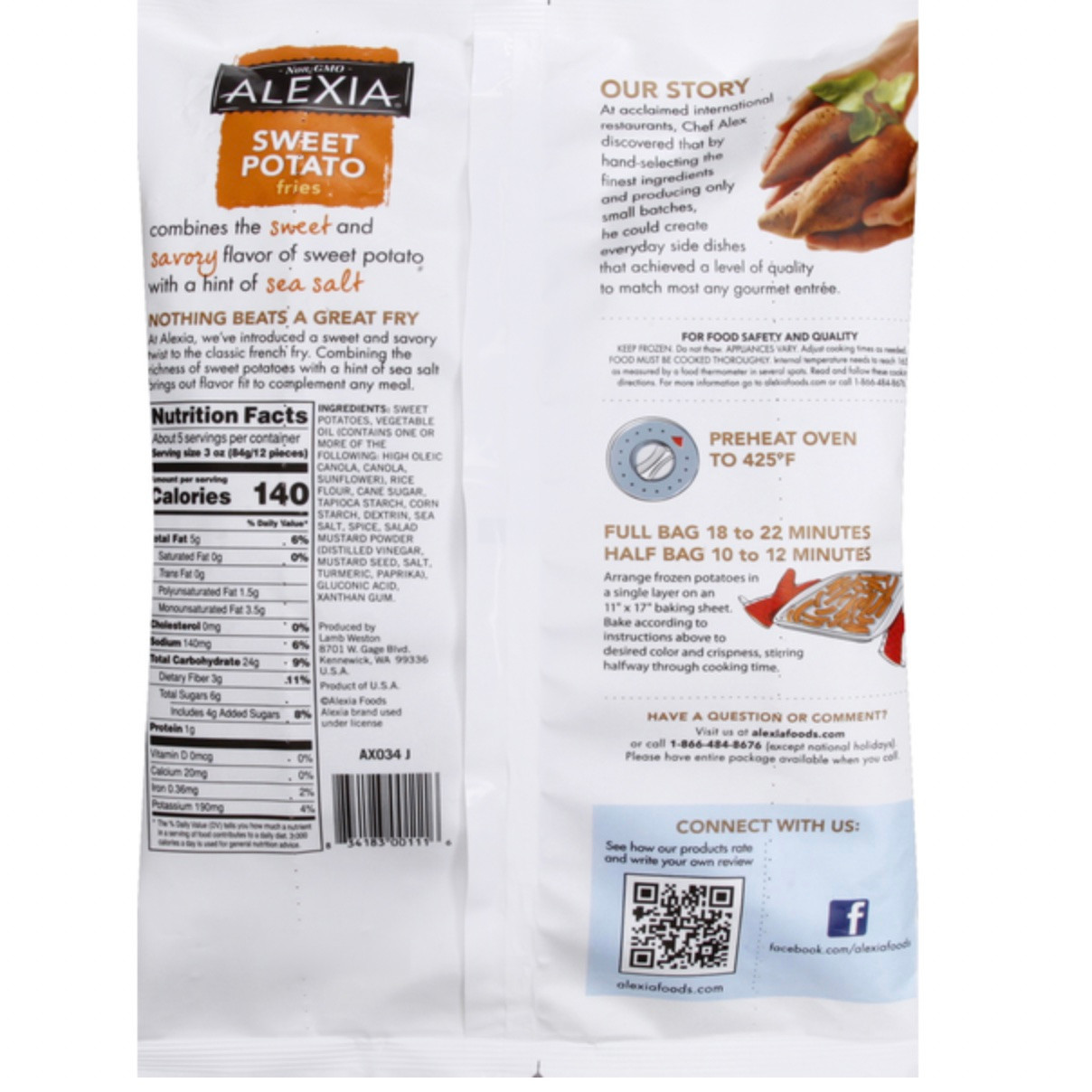 ALEXIA Sweet Potato Fries - sea salt