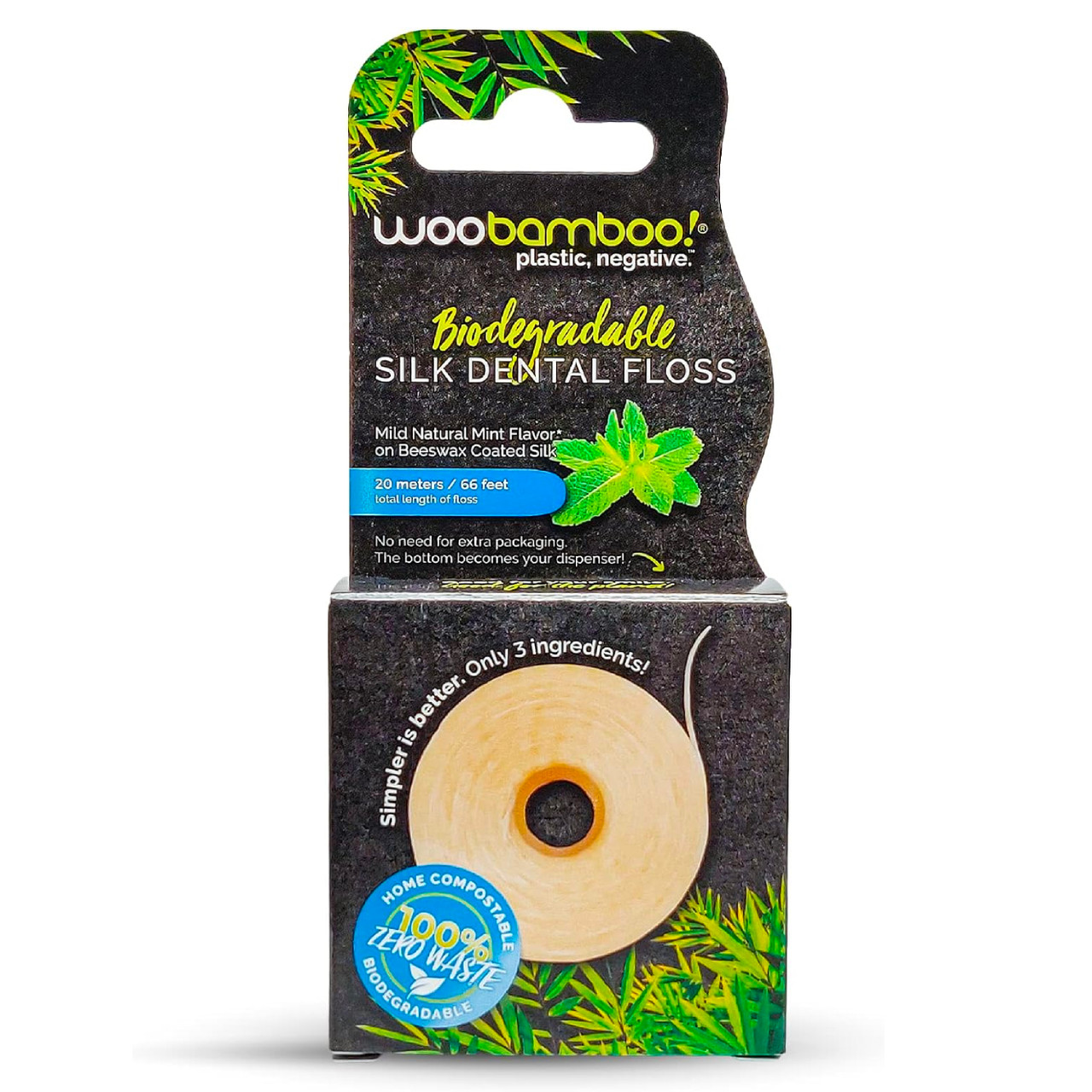 WOOBAMBOO Biodegradable Silk Dental Floss