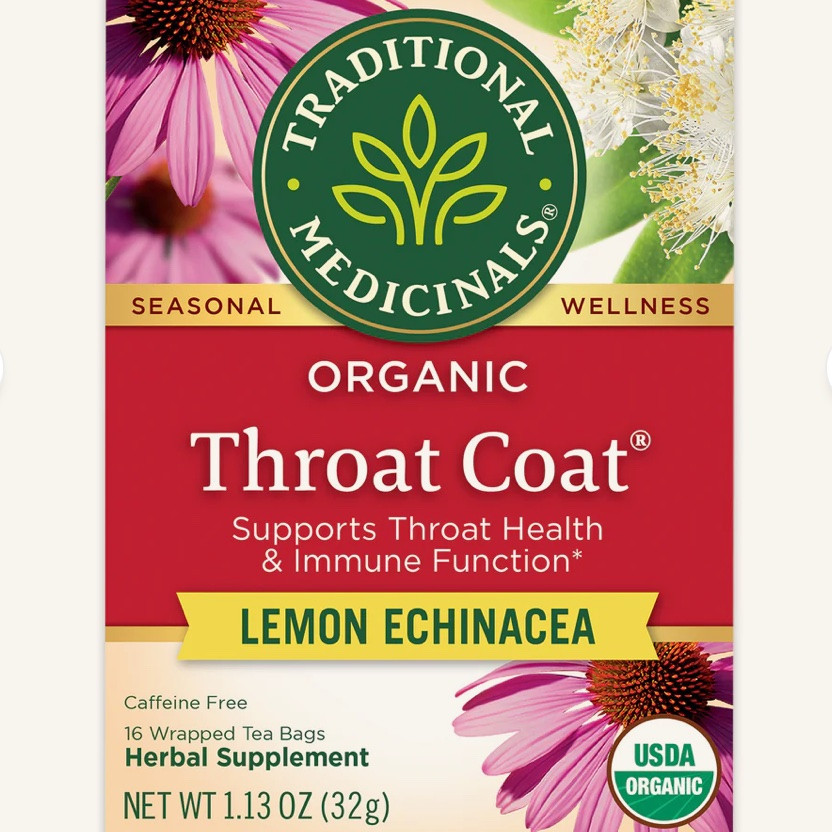 TRADITIONAL MEDICINALS Throat Coat Lemon Echinacea Tea