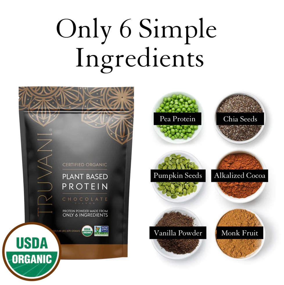 TRUVANI Chocolate Plant Based Protein Powder