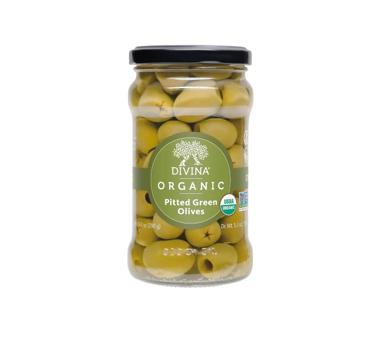 DIVINA Organic Pitted Green Olives