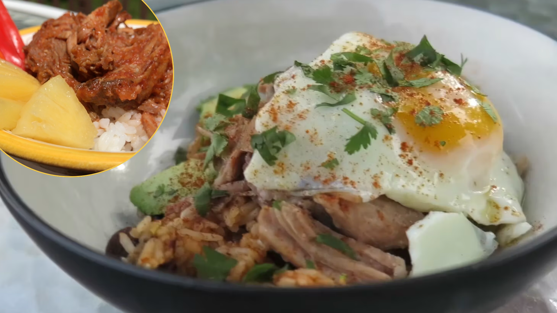 Pineapple Pulled Pork Over Rice - TC Farm