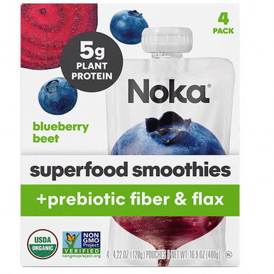NOKA Superfood Smoothie Blueberry Beet 4pk